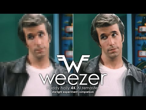 Comparison - Weezer - Buddy Holly (1994) - 4K AI Remaster - Starlight Experiment