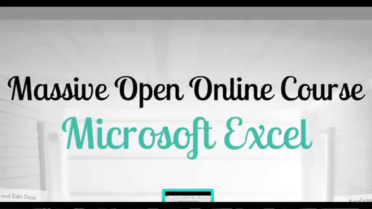 Using Microsoft Excel Galleries: Excel MOOC