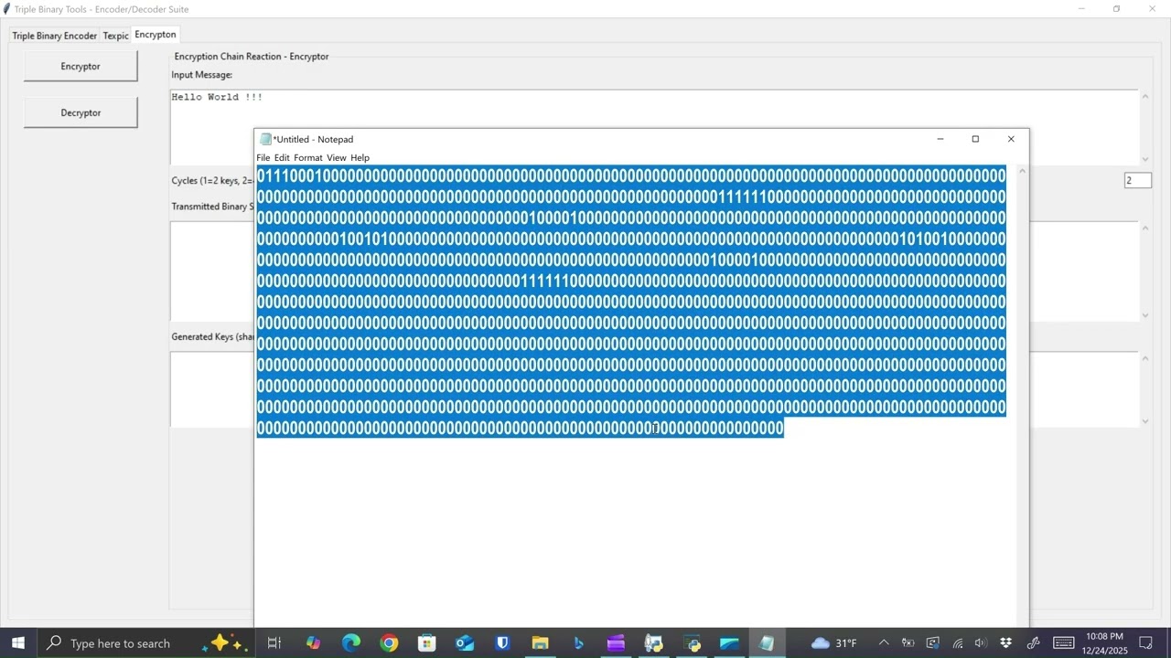 Triple Binary Code Encoder