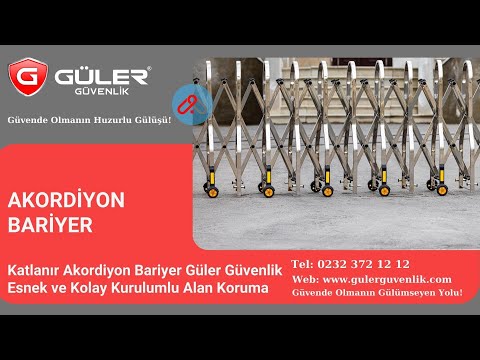 Katlanır Akordiyon Bariyer Güler Güvenlik Esnek ve Kolay Kurulumlu Alan Koruma