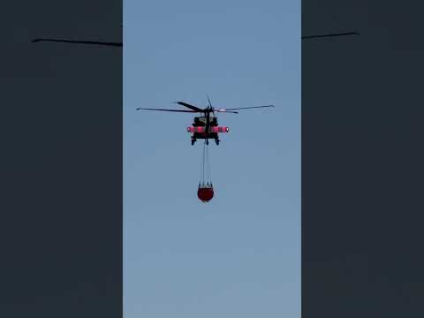Army National Guard UH-60 doing drop training with CalFire ahead of the 2025 fire season