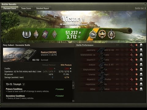 Steam Community :: Video :: World of Tanks, ISU-152, 9 kills Top Gun ...