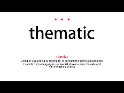 How to pronounce thematic - Vocab Today
