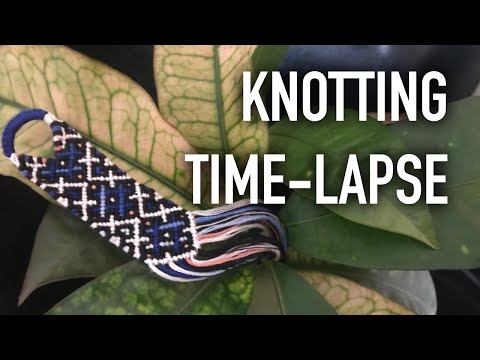 Friendship Bracelet Time-lapse (BraceletBook Pattern #39090)