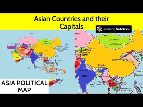 Asian countries and their capitals | Asia political map