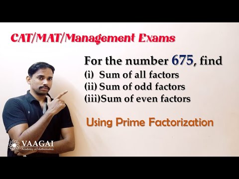 Sum of All Factors, Odd Factors & Even Factors | Number System | CAT/MAT/Management Exams