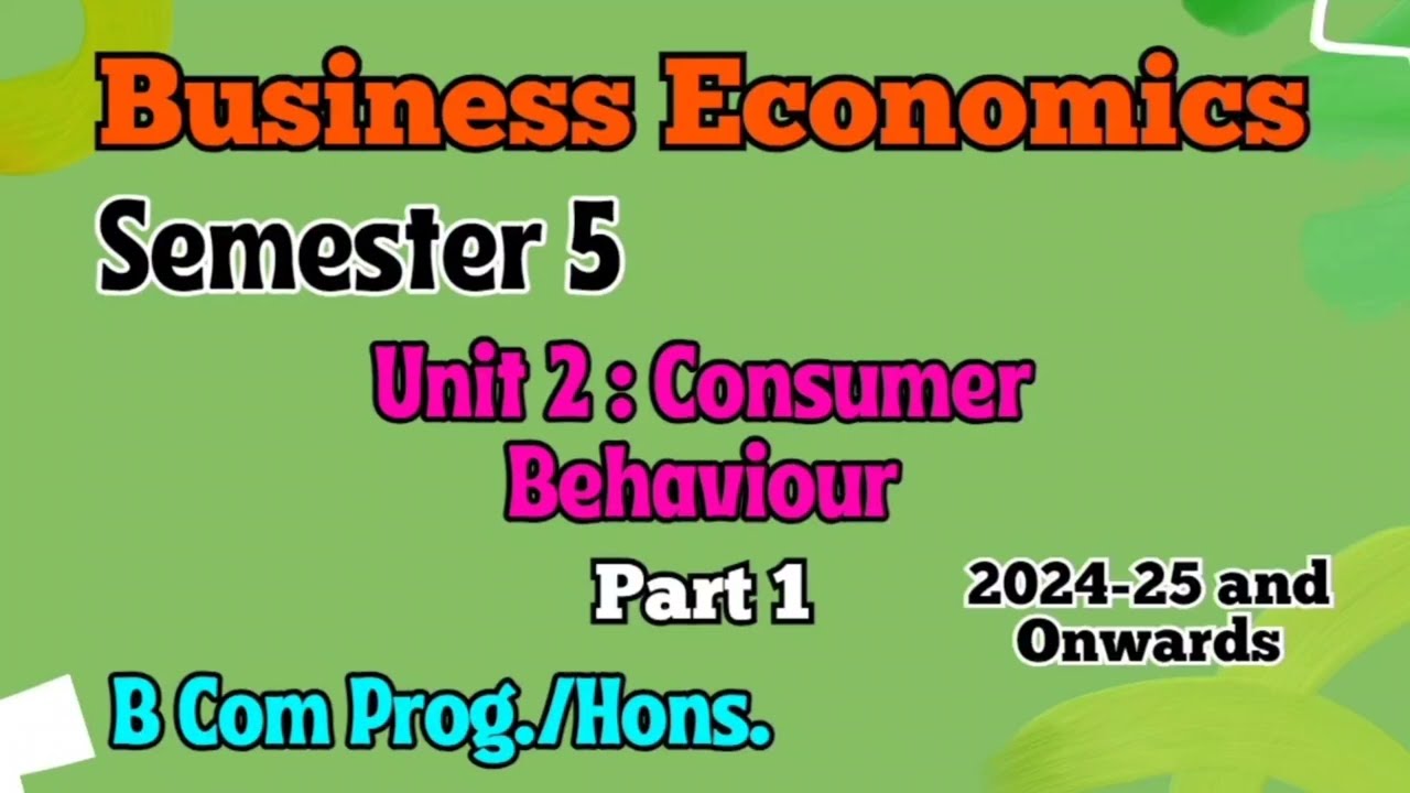 Understanding Consumer Behavior: Key Concepts in Business Economics | Galaxy.ai