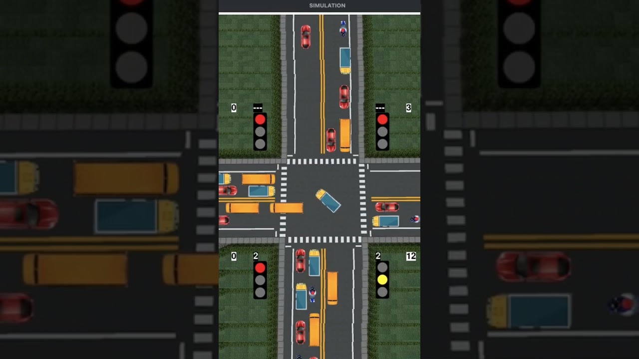 Traffic Intersection Simulation using Python Pygames