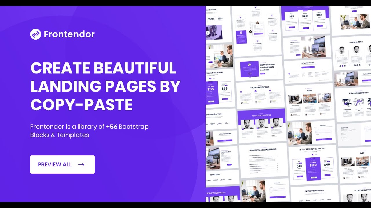 50+ Bootstrap Blocks & Templates For A Just 59$ only