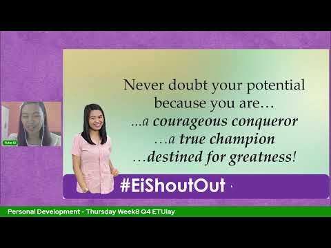 Personal Development - Thursday Week8 Q4 ETUlay
