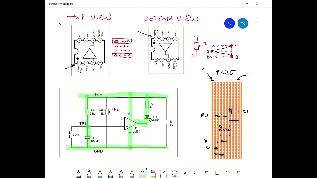 Mapping circuits on stripboard