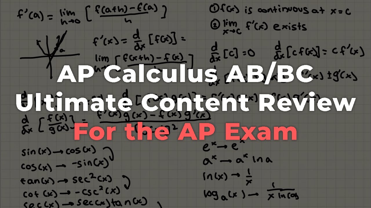 AP Calculus AB / BC - Ultimate Content Review