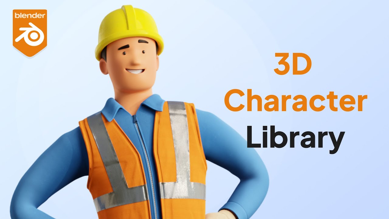 Blender - 3D Character Illustration Builder  (UI Kit Library Tutorial)