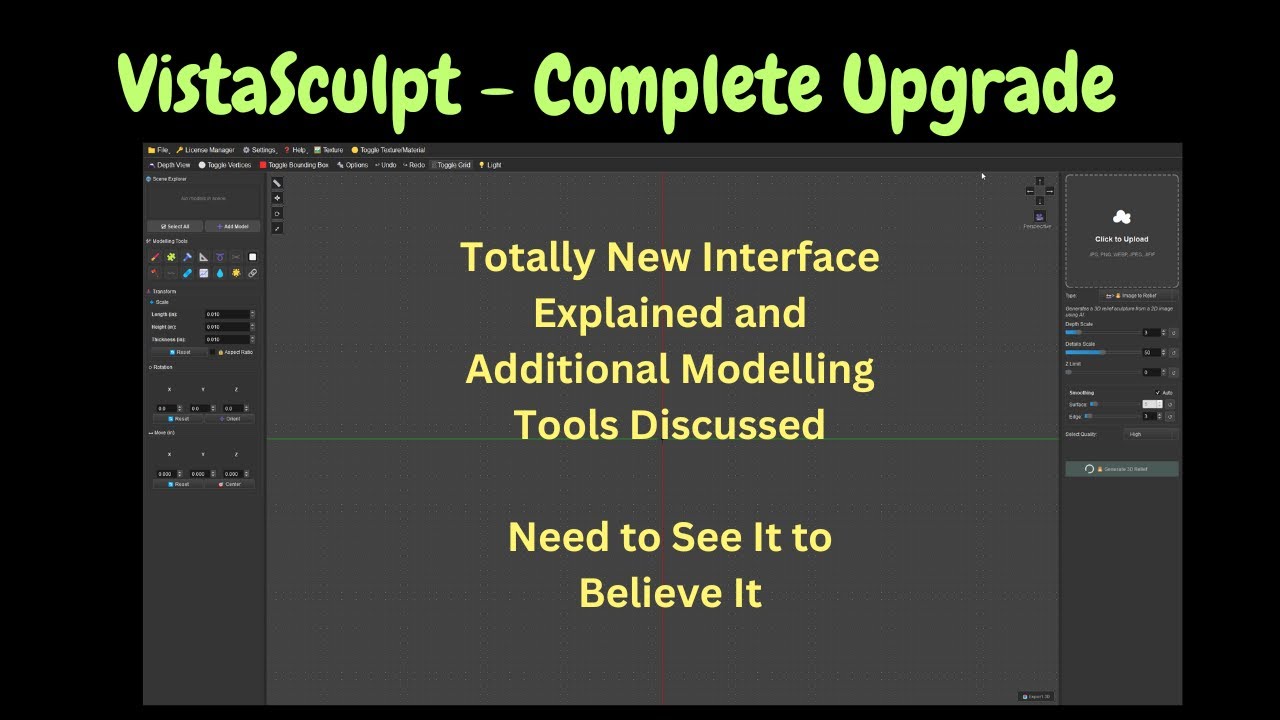 VistaSculpt 2025 Major Update Explained | New UI, Scene Explorer & STL Workflow for CNC