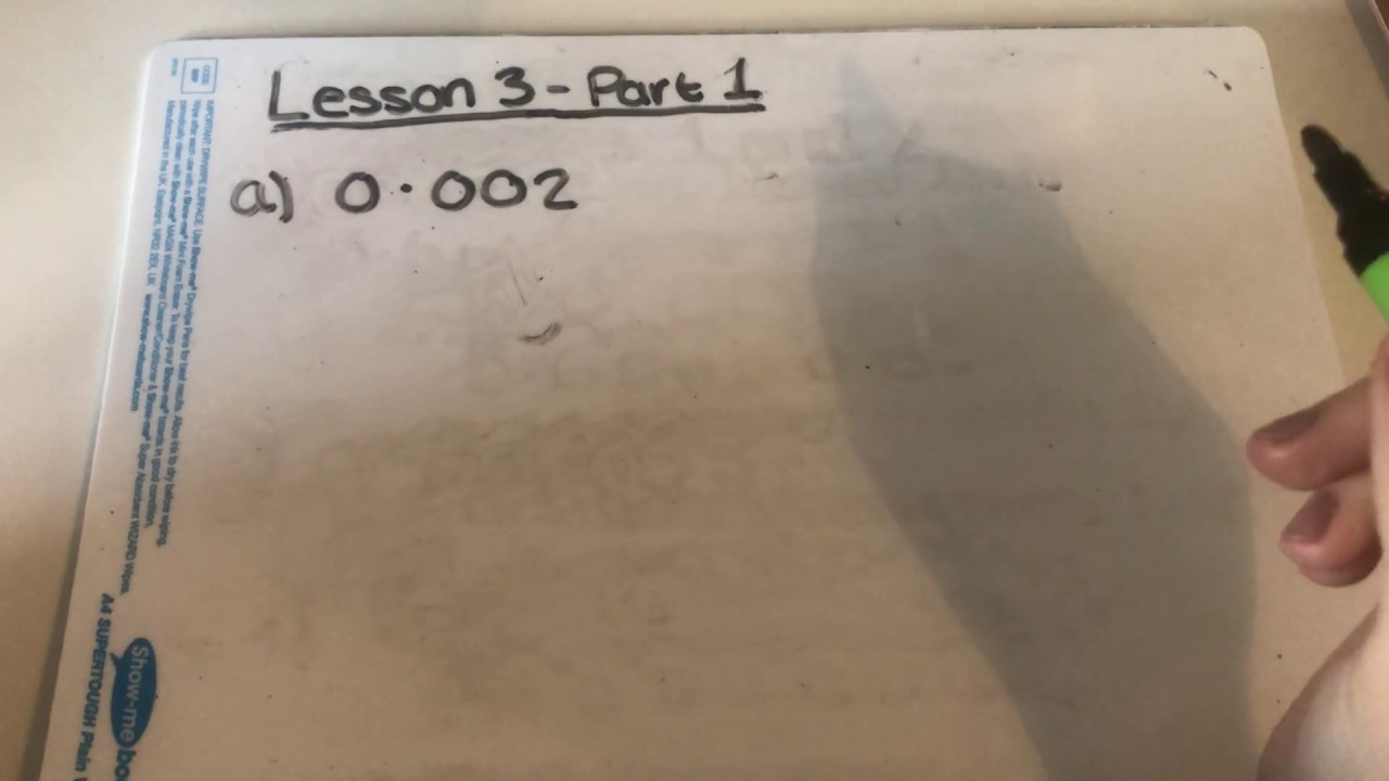 Scientific Notation - Writing small numbers in standard form