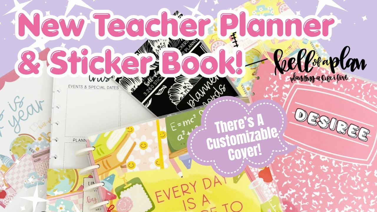 Kellofaplan Teacher Release Unboxing & Flip Through | Planner, Sticker Books & Filler Paper