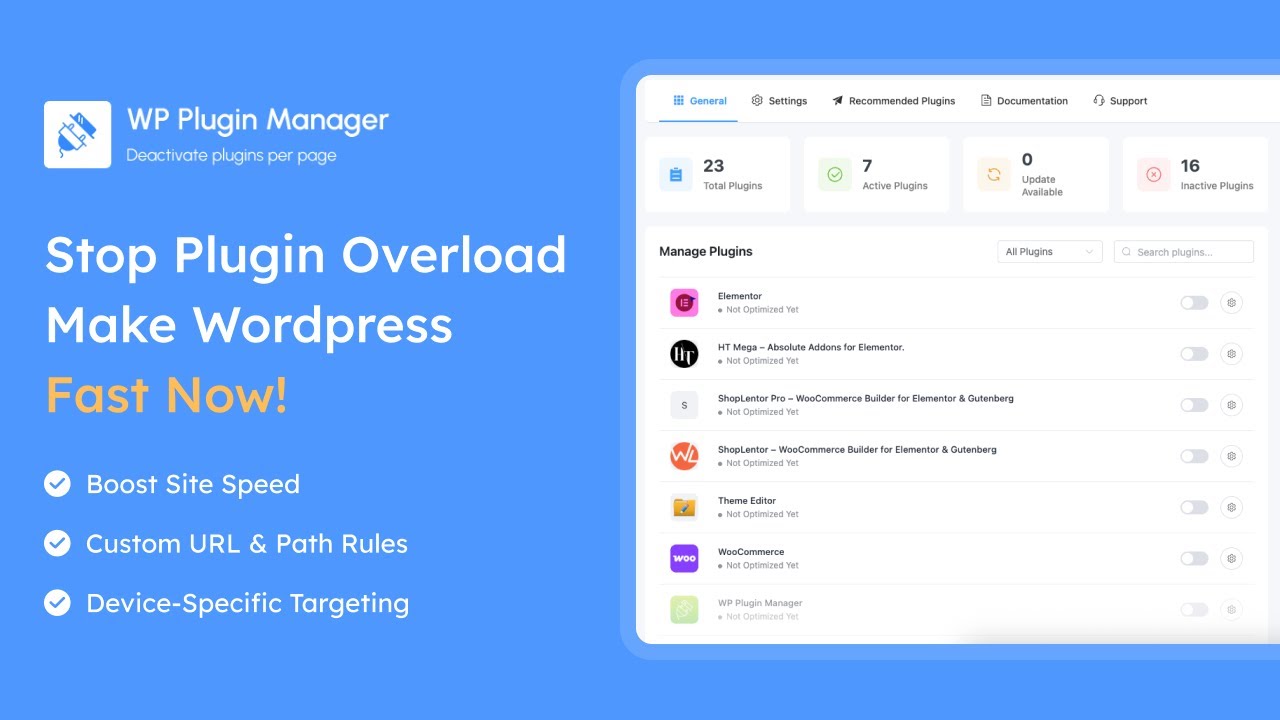 Stop WordPress Plugin Overload! Make Your Site Fast with WP Plugin Manager| WP Plugin Manager