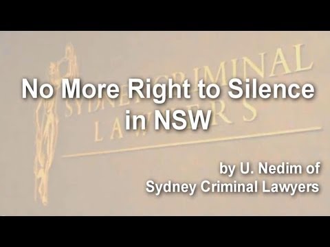 No More Right to Silence in NSW