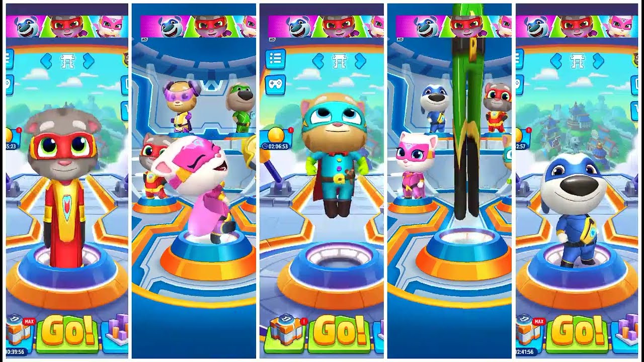 Talking Tom Hero Dash All Character Play For Fun Gameplay Android ios game