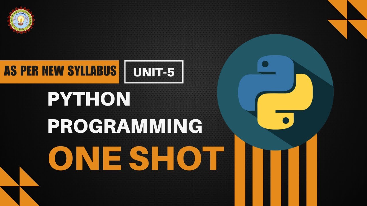Python Aktu | Python Programming Aktu One Shot | Unit-5 | semester exam #aktu #python #aktuexam
