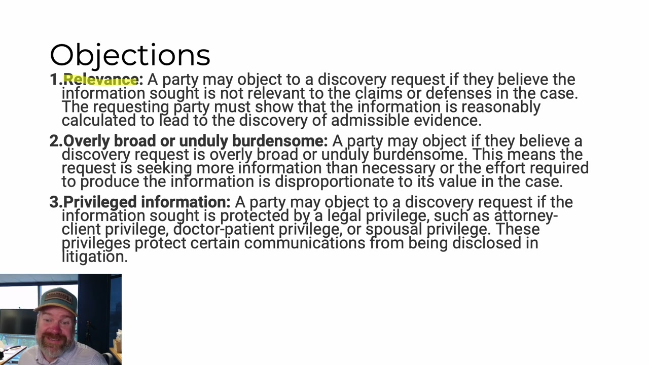 Discovery Objections 101: What You Can Say ‘No’ To