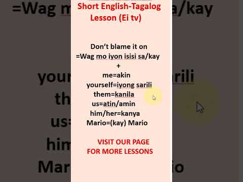 DONT BLAME IT ON ME IN TAGALOG SHORT ENGLISH TAGALOG TRANSLATION TUTORIAL #shorts