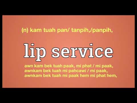 lip service meaning in English Ngawn