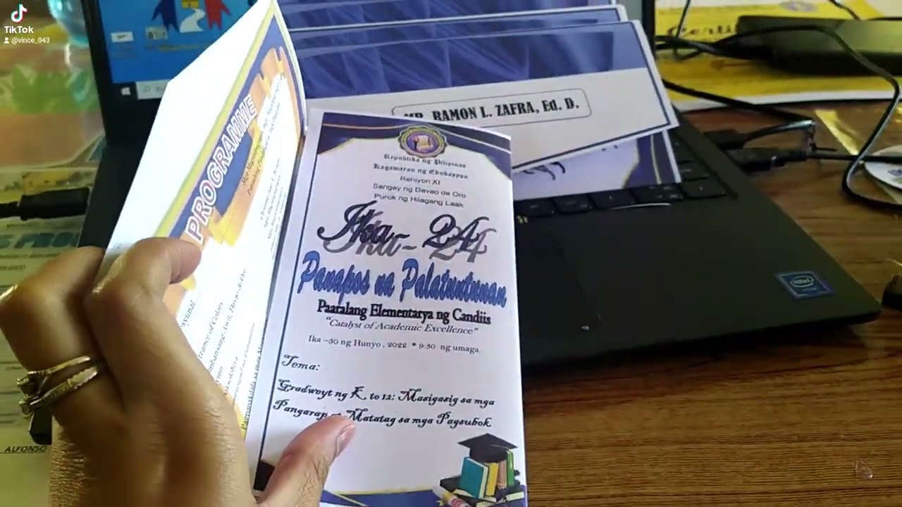 Graduation programme using Publisher.