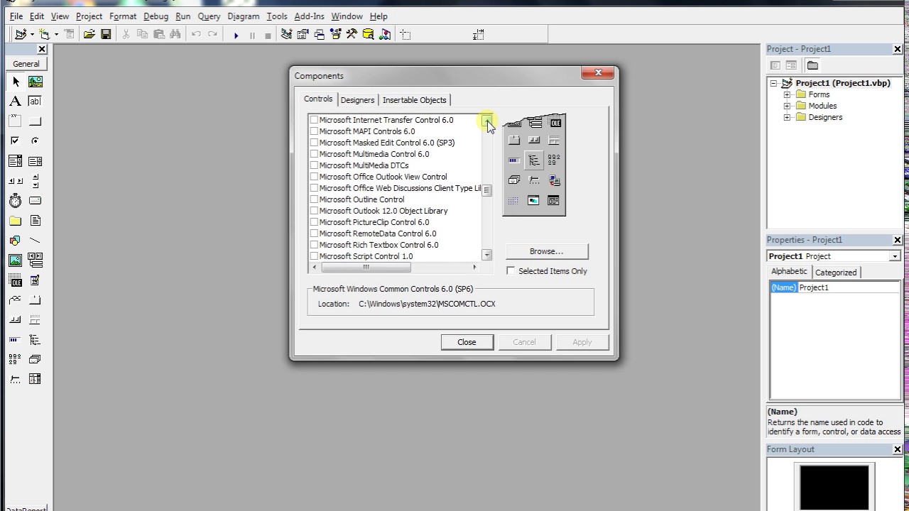 VB6 MSCOMCLT.OCX could not loaded Problem resolution