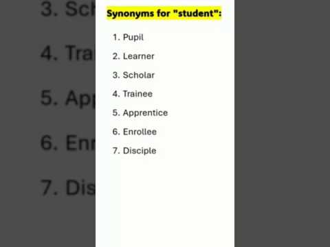 Synonyms for Student
