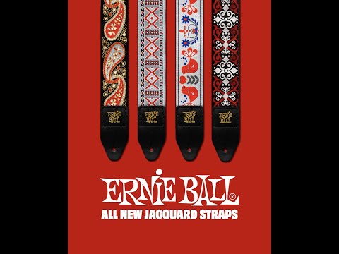 Ernie Ball Red Trellis Jacquard Guitar Strap | Reverb