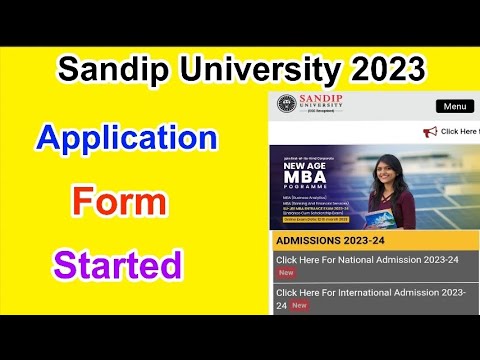 Sandip University 2023 Application Form Started | Sandip University Registration Full Details | MDE