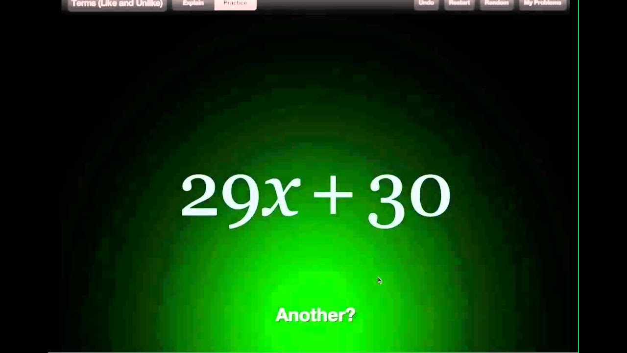 Algebra touch demo