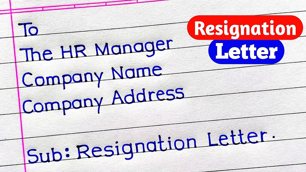 Resignation Letter For Company | Resignation Letter | How To Write Resignation Letter |