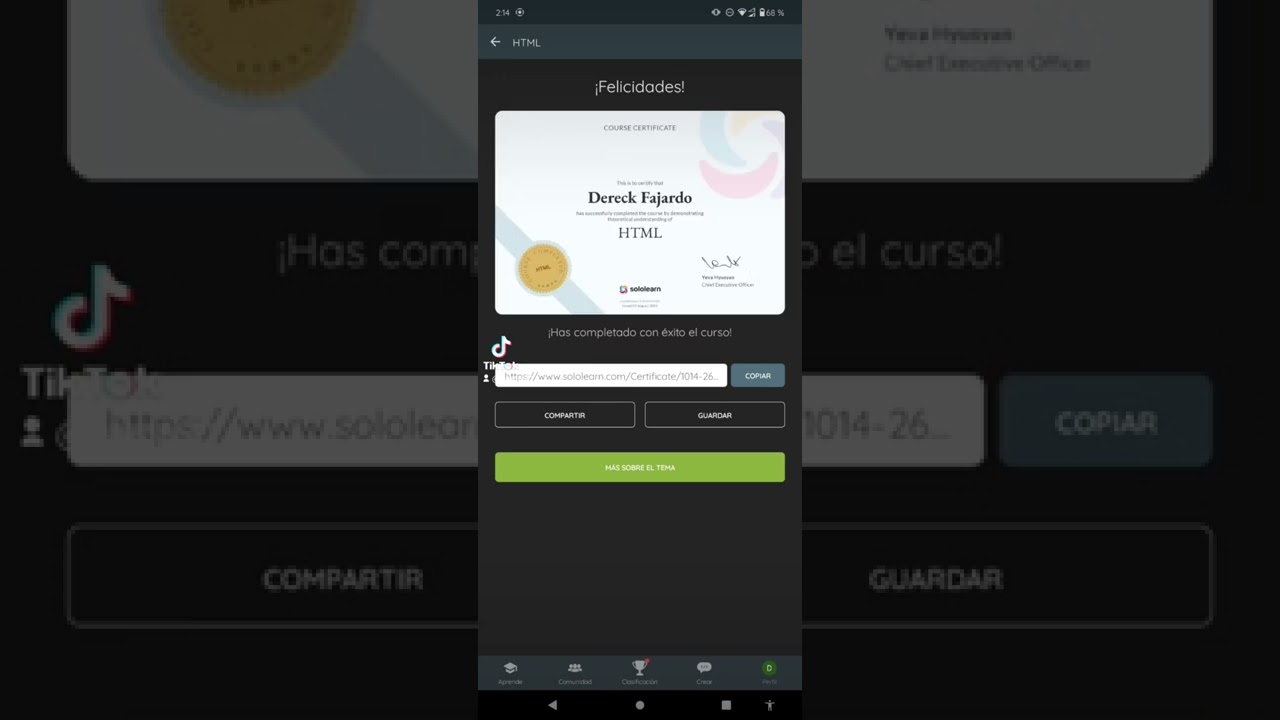 Proyecto Final HTML y CSS, Sololearn