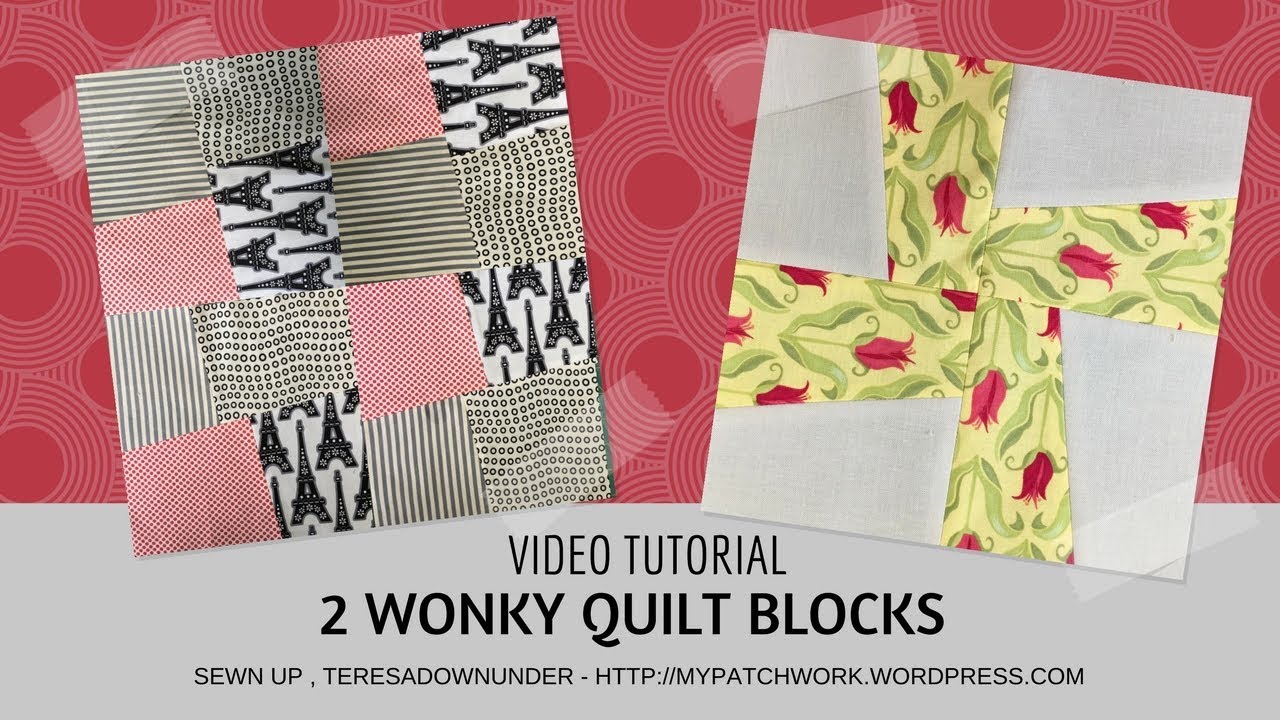 Two wonky quilt blocks video tutorial