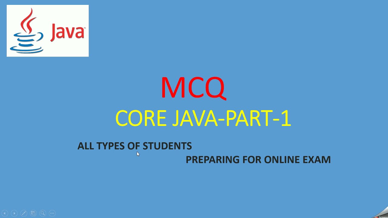 Java Objective MCQ's Part 1 | Important Java Multiple Choice Questions for Online Exams |Java MCQ