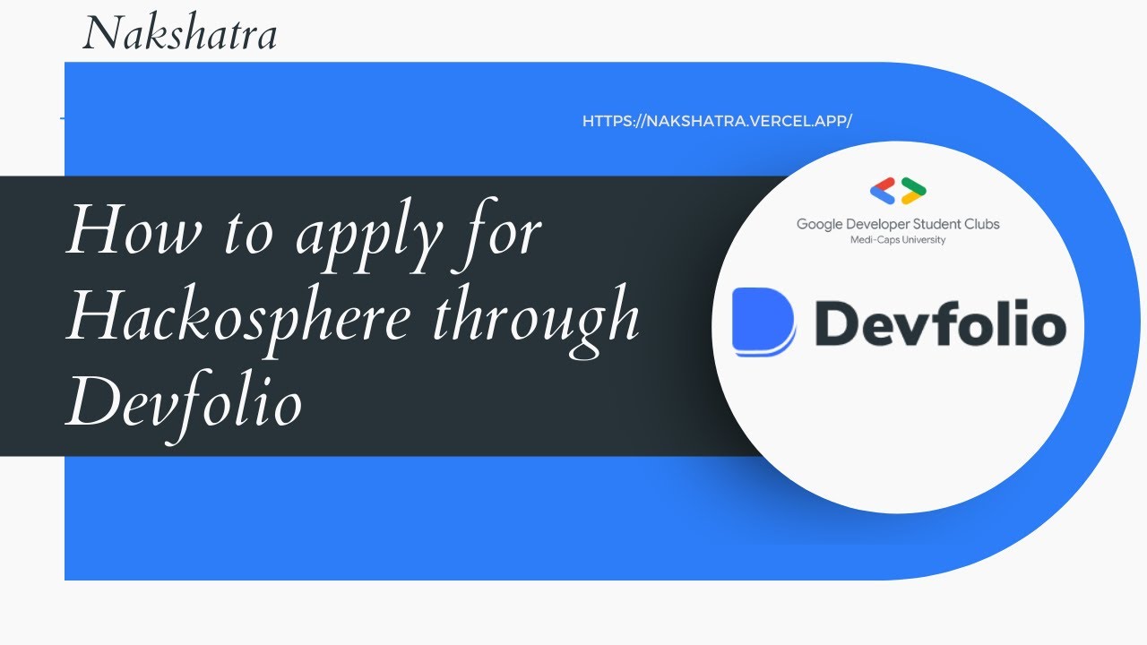 Devfolio tutorial for registration in hackosphere