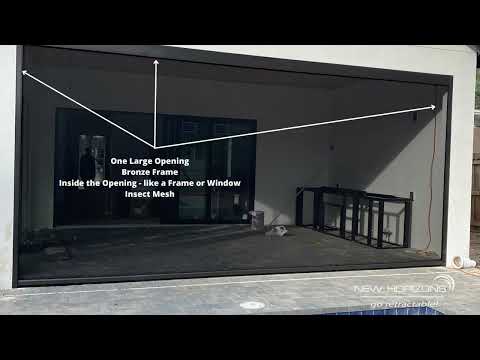 Retractable Screen Example 2 - Bronze, IUH, TS