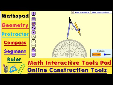 Free Math Interactive Tools for Online Teaching | Mathspad | Online Geometry Construction Toolbox