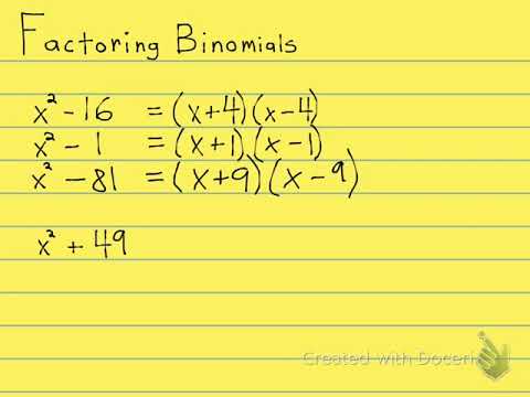 6.5 Worksheet Factor Binomial - Prime!