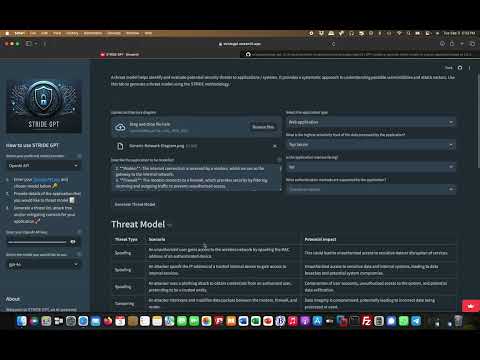STRIDE GPT, Threat Modeling with AI/LLMs | AI Security Expert