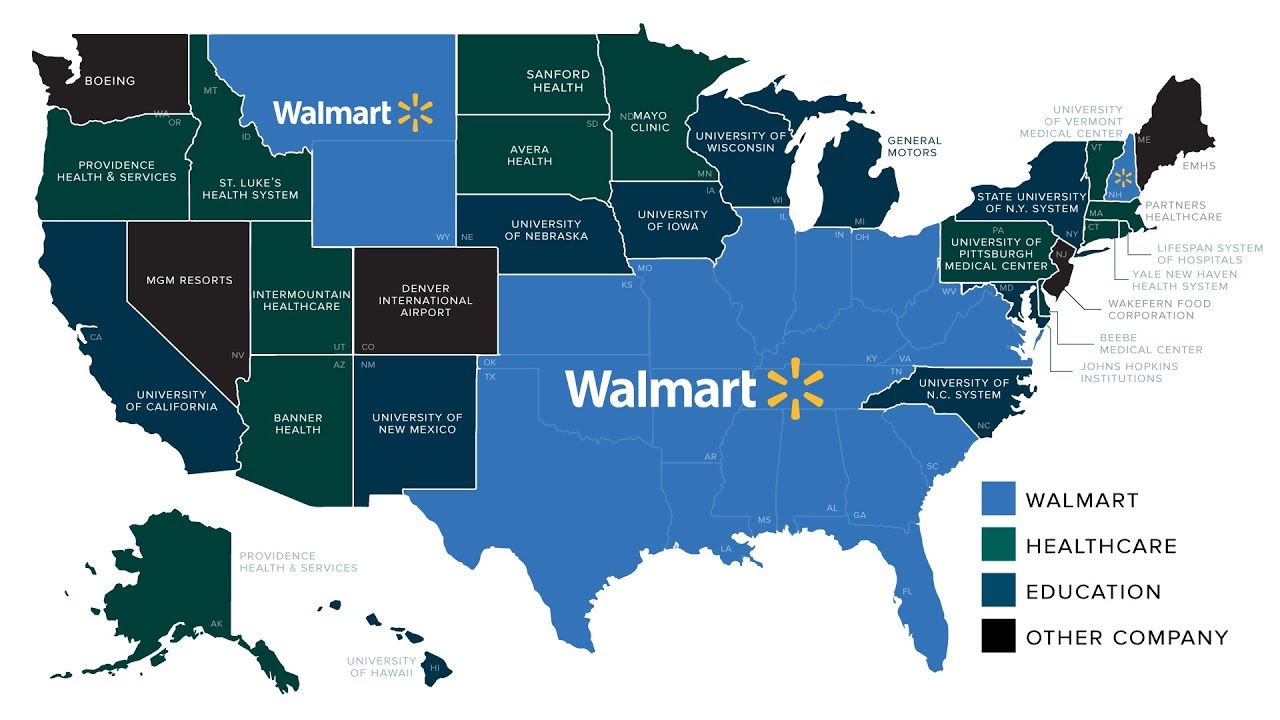 Walmart Nation: Mapping the Largest Employers in the U.S.