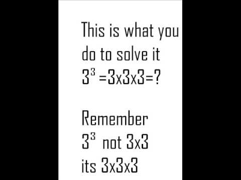 How to solve powers in maths terms