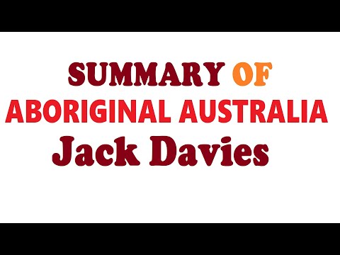 Summary and Analysis of ABORIGINAL AUSTRALIA by Jack Davies
