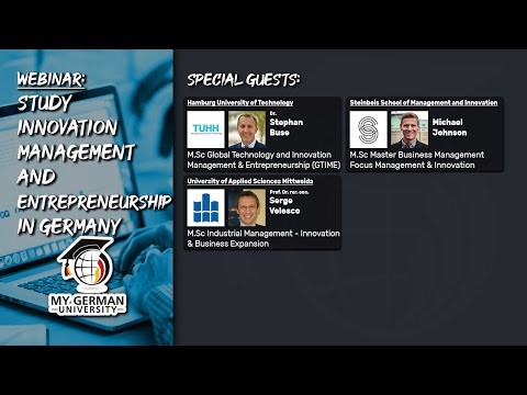 Webinar: Study Innovation Management and Entrepreneurship in Germany