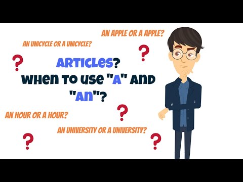 A and AN Indefinite Articles - English Tutor 007