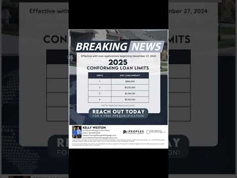 Conforming loan limits increase for 2025! 