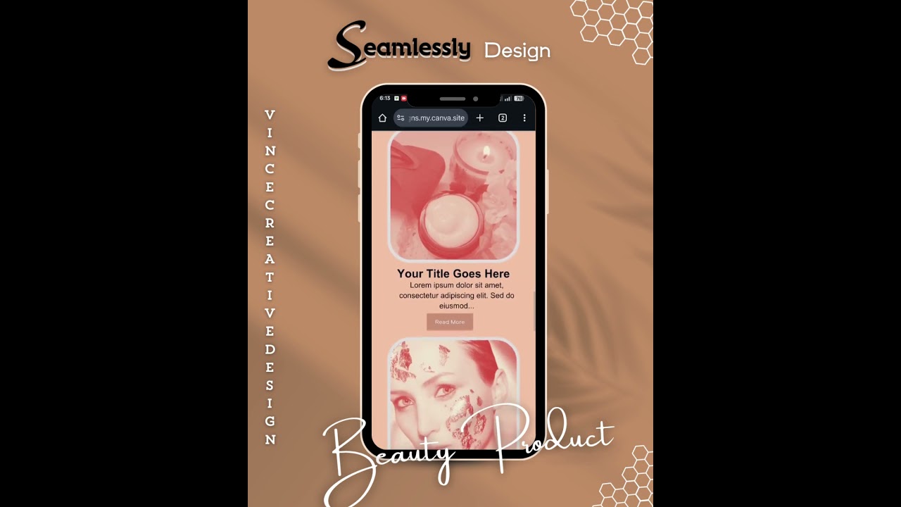 Beauty Website Template Design - Canva Web Template