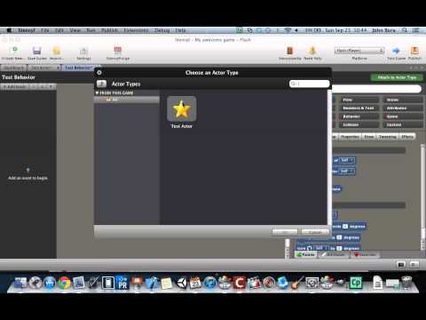 Learn Stencyl Tutorials | Actors and events - Mind Luster